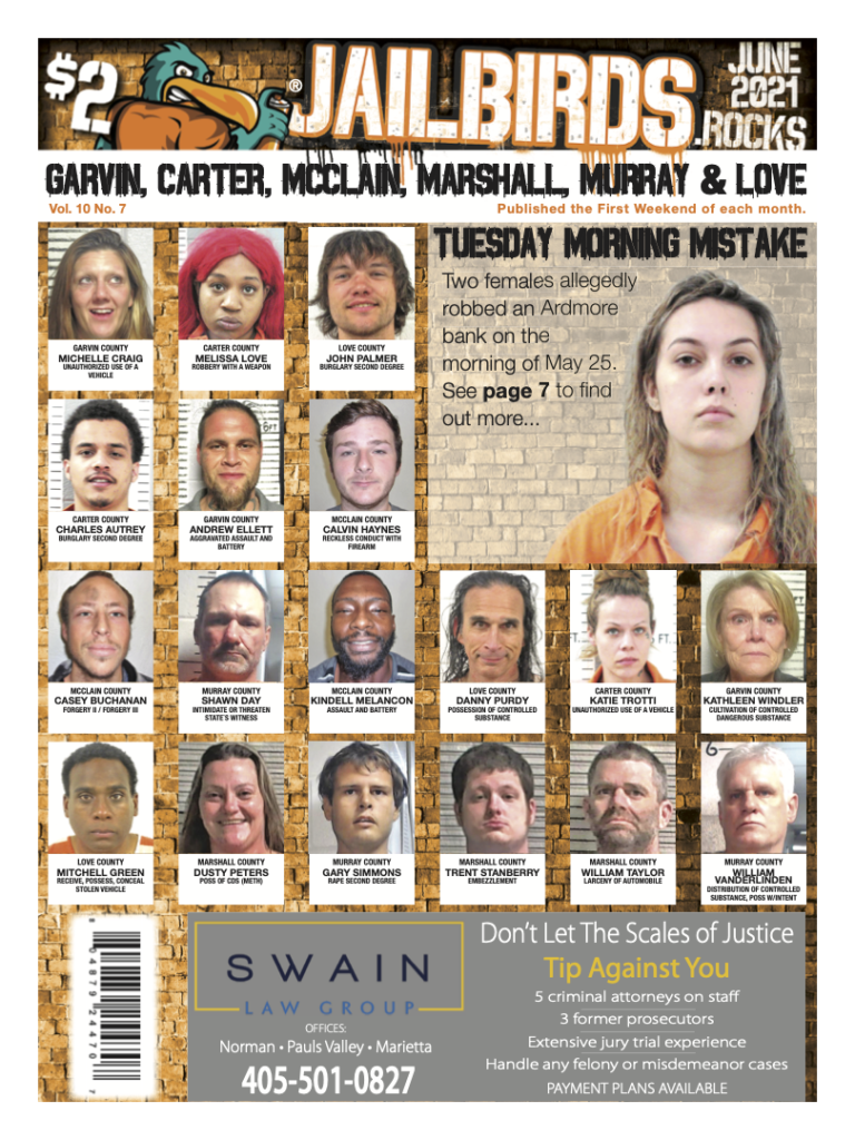 GARVIN, MCCLAIN, CARTER, MARSHALL, MURRAY, LOVE - June 2021 - JAILBIRDS
